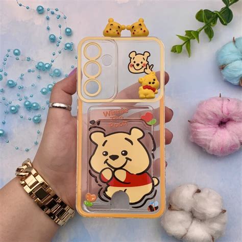 قاب گوشی Galaxy A55 سامسونگ ژله ای عروسکی برجسته گوش دار جاکارتی پو محافظ لنز دار کد 23315 قاب