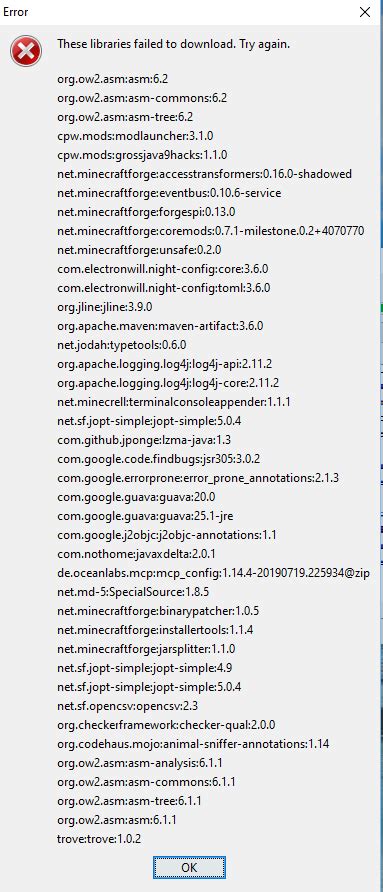 1 14 4 forge libraries not downloading support and bug reports forge