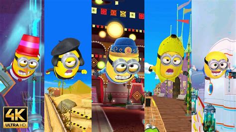 Minion Rush Bratts Lair Vs The Pyramids Vs Eduardos House Vs Fun Land