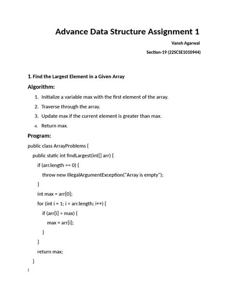Adsa Assignment 1 Pdf Pointer Computer Programming Time Complexity