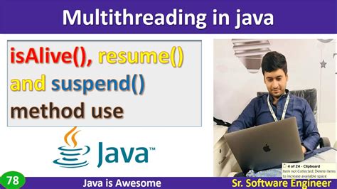 isalive resume and suspend method use in java with example