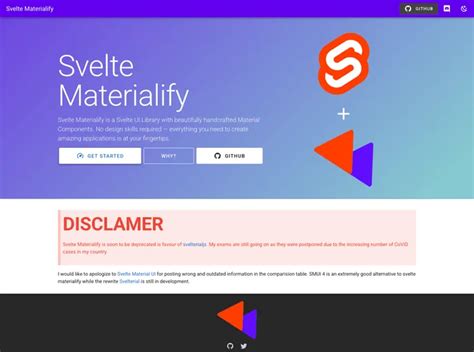 Svelte Materialify Svelte Themes