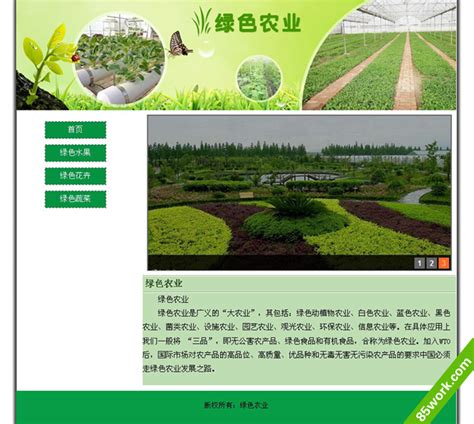 绿色农业网页设计作业成品div css 页 学生网页设计制作作业 网页制作作业成品 网页设计作业 计算机毕业设计 php作业 asp作业 网页模板 帮我作业网