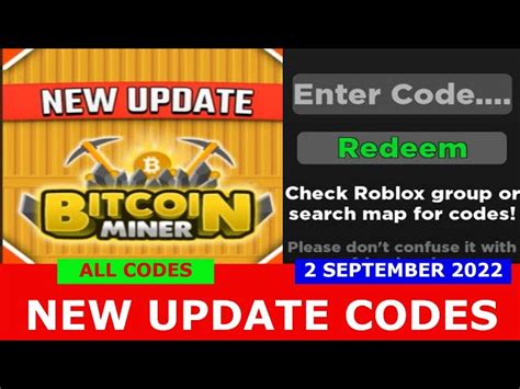 Roblox Bitcoin Miner Codes September 2022 Free Mining Boost Hedge And More