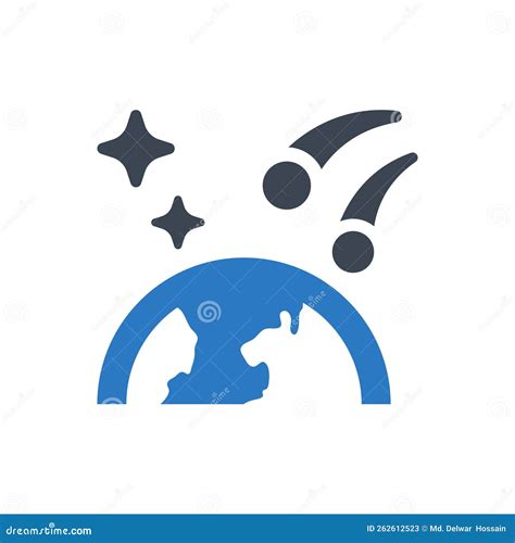 Meteorite Falling Icon Stock Vector Illustration Of Symbol 262612523
