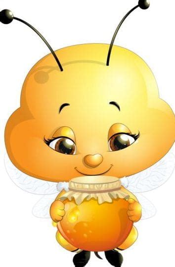 귀여운 만화 꿀벌 세트 벡터 Eps Uidownload