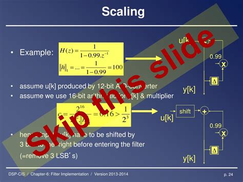 ppt dsp cis chapter 6 filter implementation powerpoint presentation