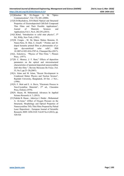 Optical And Electrical Properties Of Tio2 Doped Fe2o3 Thin Film Prepared By Spray Paralysis