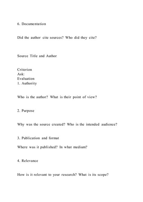 Evaluating Sources Worksheet Namesource Title A Docx
