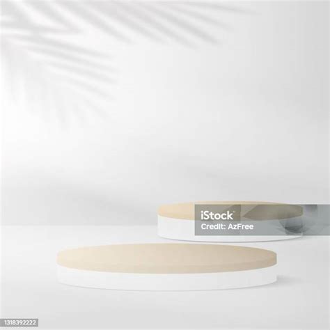 흰색 기하학적 3d 연단과 추상적 인 배경 벡터 일러스트레이션 0명에 대한 스톡 벡터 아트 및 기타 이미지 0명 3차원 형태 Fashion Show Istock