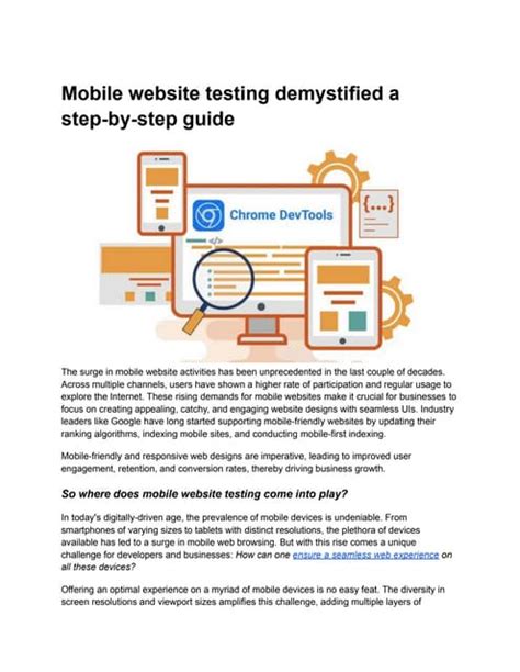 Mobile Website Testing Demystified A Step By Step Guide Pdf