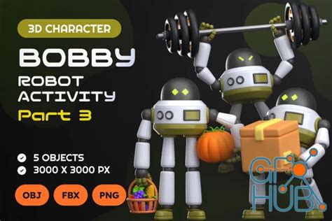 Bobby Robot Activity Part 3 3d Illustrations 102952