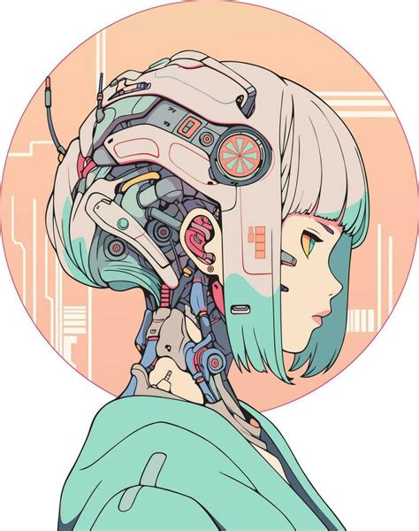Pretty Sci Fi Anime Cyborg Girl 35217004 Vector Art At Vecteezy