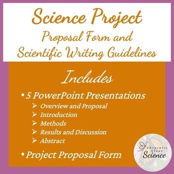 Science Project Proposal And Scientific Writing Guidelines TPT