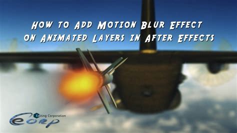 How To Add Motion Blur Effect On Animated Layers In After Effects