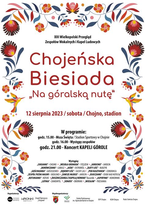 „na Góralską Nutę Chojeńska Biesiada Urząd Miasta I Gminy Wronki