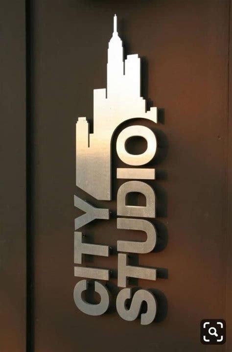 Metal Signs Custom Business Logo Signs Office Signs Brushed Metal