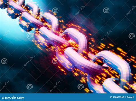 Blockchain Data Transfer Link Chain Stock Illustration Illustration Of Cell Cryptocurrency