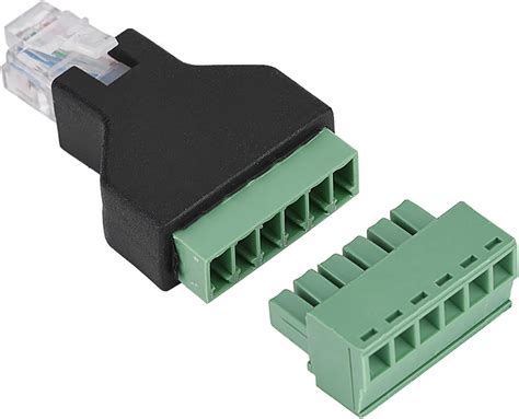 1pcs Ethernet Rj12 6p6c Male To 6 Pin Screw Terminals Adapter Connector Male Rj12 To