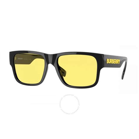 Burberry Knight Yellow Rectangular Mens Sunglasses Be4358 300185 57