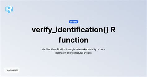 Verifyidentification R Function From Bsvars R Packages