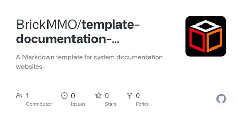 github brickmmo template documentation markdown a markdown template for system documentation