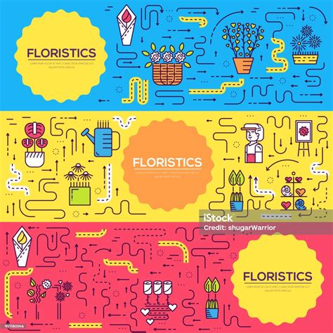 얇은 선 여자 장식 서 브로셔 카드 설정합니다 Flyear 잡지 포스터 책 표지 배너의 아름 다운 꽃이 게 서식 파일에서 작업 개요 꽃가 게 초대 개념 0명에 대한 스톡