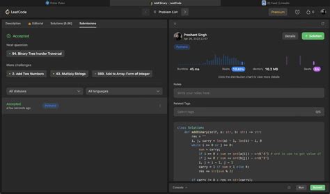 Prashant Singh On Linkedin Leetcode Python3 Datastructures Day06