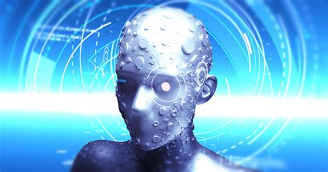 Hud 데이터를 분석하는 현대 로봇 기술 3d 일러스트 렌더링 3차원 형태에 대한 스톡 사진 및 기타 이미지 3차원 형태 4k해상도 Cpu Istock