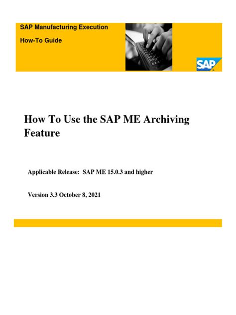 Sapmearchivinghowtoguideen Pdf Databases Command Line Interface