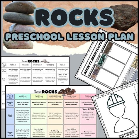 Rocks Preschool Weekly Lesson Plan Etsy