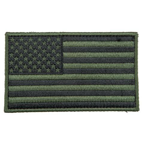 Large Embroidered Forward Us Flag Patch Color Od Green Airsoft
