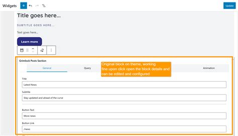 Issue Adding Blogs In Widget Customization No Blocks Available • Themosaurus Support