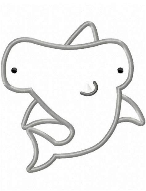 Hammer Head Shark Appliqué Machine Embroidery Design Jazzy Zebra
