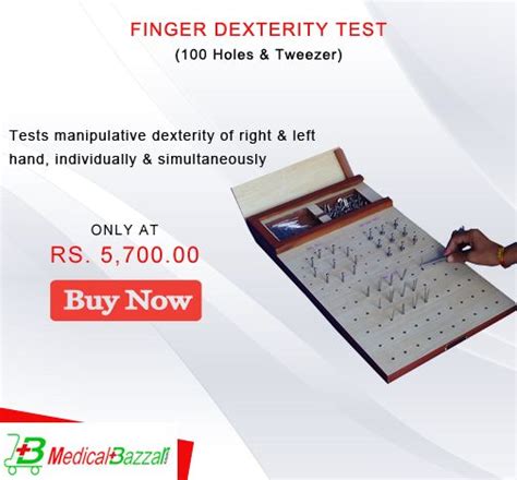 Tests Manipulative Dexterity Of Right And Left Hand Individually And Simultaneously Measures