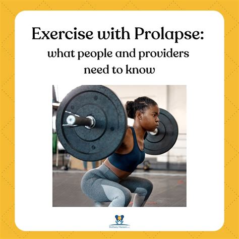 Exercise With Prolapse What People And Providers Need To Know