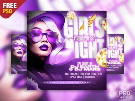 Girls Night Club Party Social Media Post Psd Psd Zone