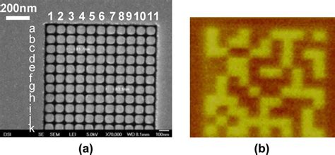 a sem and b mfm image of patterned [co pd]n islands mfm image was download scientific