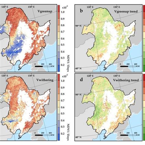 Spatial Patterns Of Velocity Of Vegetation Greenup Withering And Their