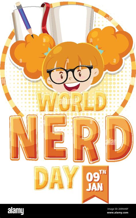 World Nerd Day Banner Design Illustration Stock Vector Image And Art Alamy