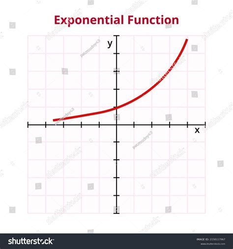 Vector Graph Chart Exponential Function Formula Stock Vector Royalty Free 2158117967