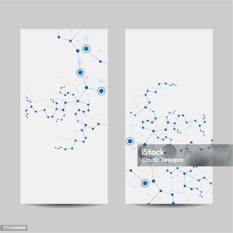 수직 배너 집합입니다 연결된 선과 점이 있는 기하학적 패턴 벡터 일러스트레이션 연결에 대한 스톡 벡터 아트 및 기타 이미지 연결 점박이 0명 Istock
