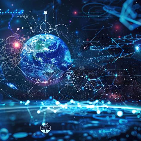 Global Network Connection Digital Earth Futuristic Technology Stock Image Image Of Computer