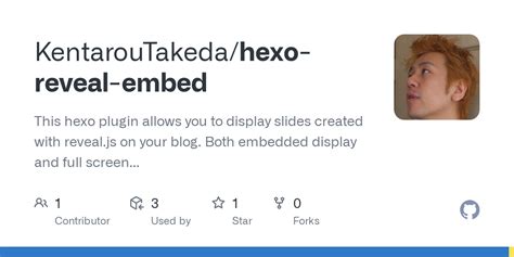 Github Kentaroutakedahexo Reveal Embed This Hexo Plugin Allows You To Display Slides Created