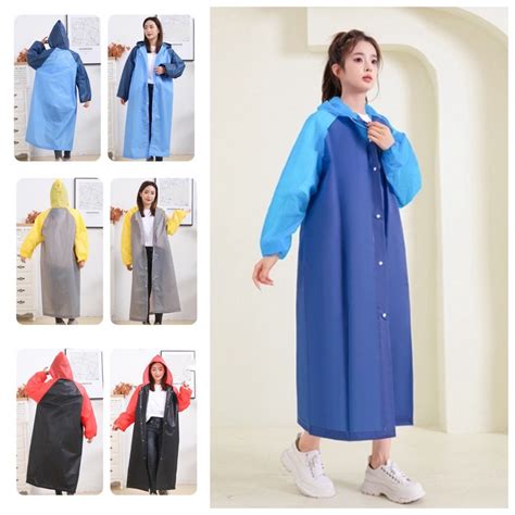 ⚡ ชุดกันฝน ทูโทน เสื้อกันฝน แบบหนา รุ่น Eva หลากสี มีฮูด กันน้ำ น้ำหนักเบา สีสันสดใส ทรงแฟชั่น