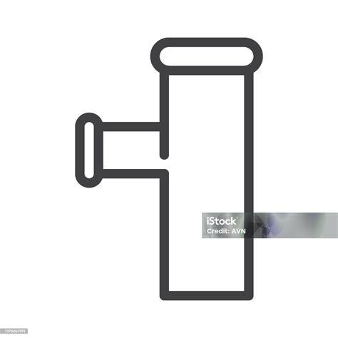 Pvc 파이프 피팅 라인 아이콘 관 튜브에 대한 스톡 벡터 아트 및 기타 이미지 관 튜브 관로 날씬한 Istock