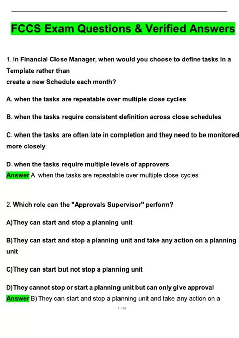 Fccs Exam 2025 2026 Expected Questions And Revised Correct Answers With 100 Guarantee Pass