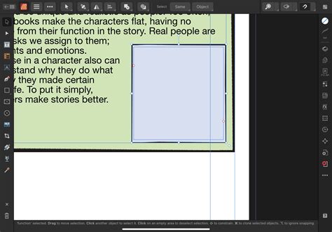 Text Disappears When I Put One Text Box On Top Of Another IPad Questions Affinity Forum