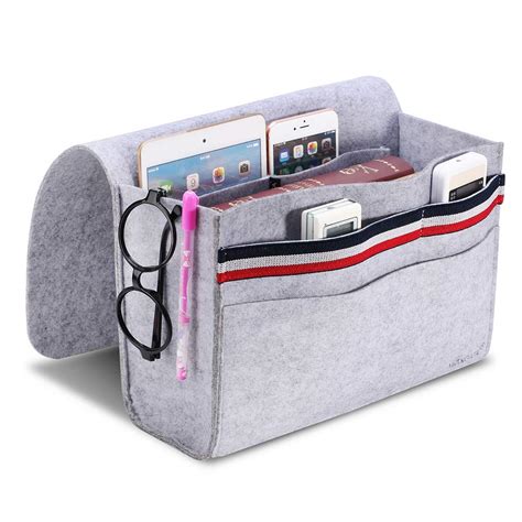 Mangata Bedside Caddy Organizer Bedside Storage Pocket With 5 Pockets