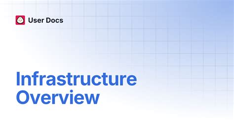 Infrastructure Overview User Docs